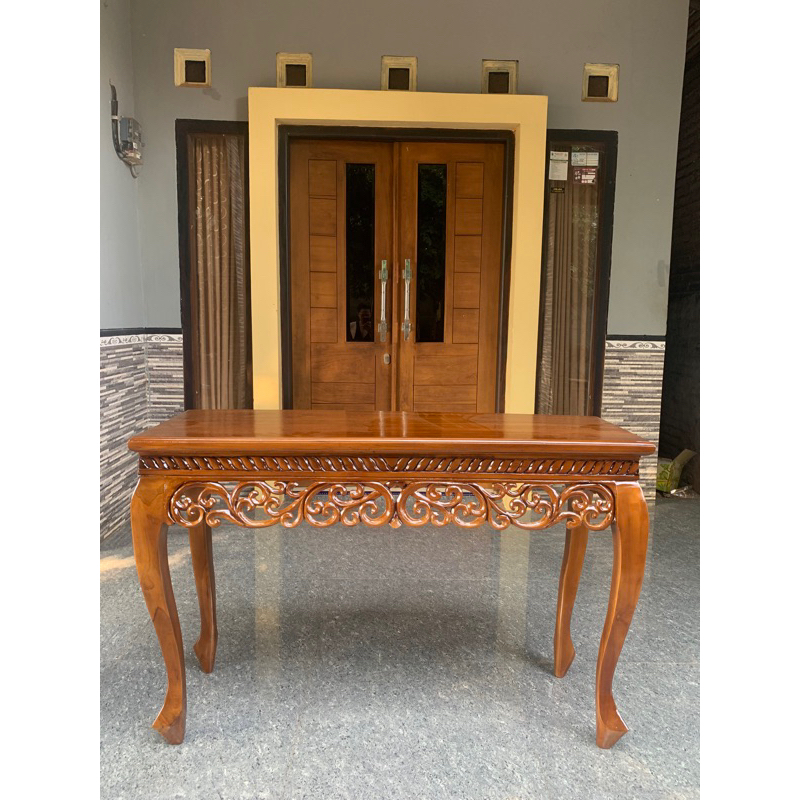 KAYU Dressing Table/Teak Wood Carving Consul Table | Shopee Malaysia