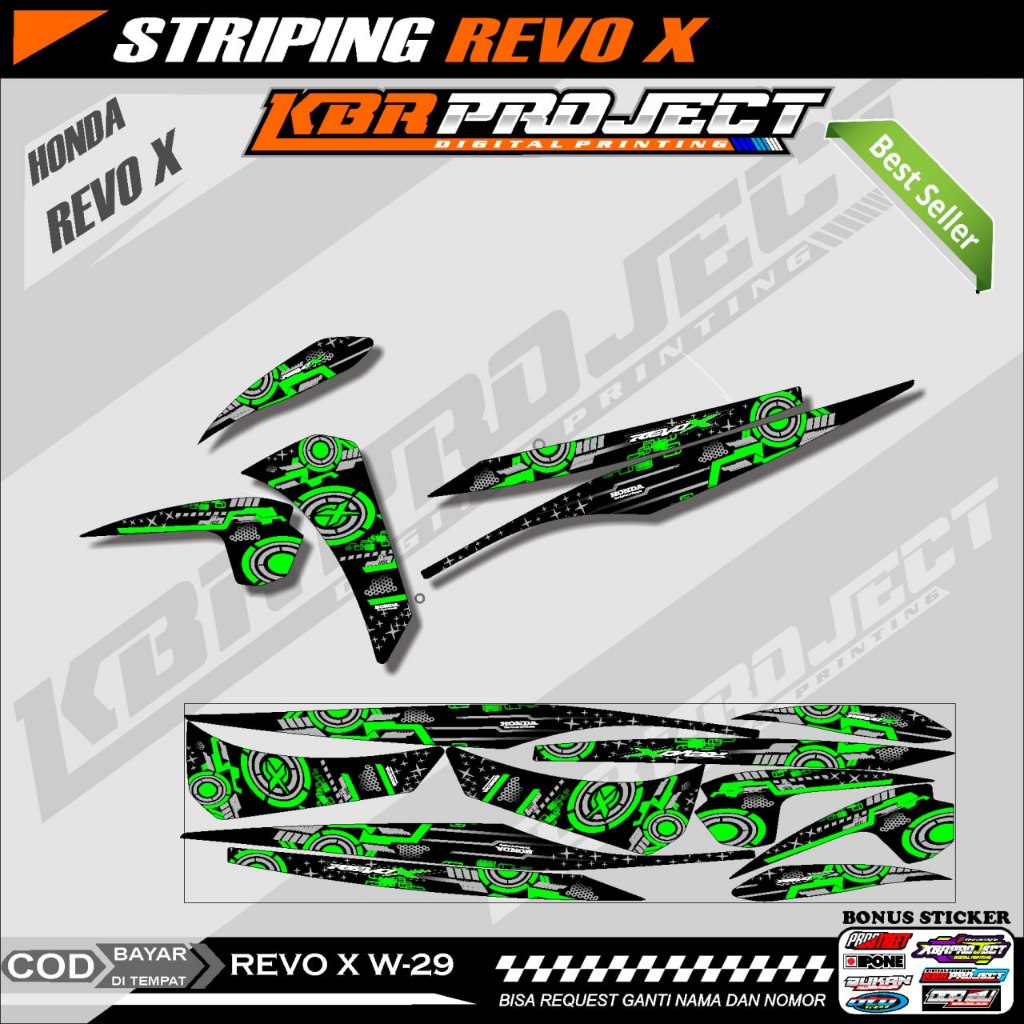 Revo X Sticker STRIPING PREMIUM Cool Motorcycle LIS Variation REVO X ...