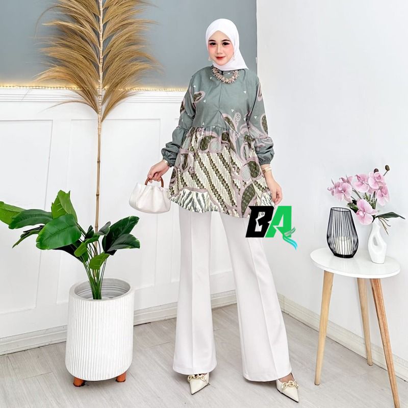 Women's Batik Tops, Batik Uniforms, Batik Blouses, Balloon Clothes ...