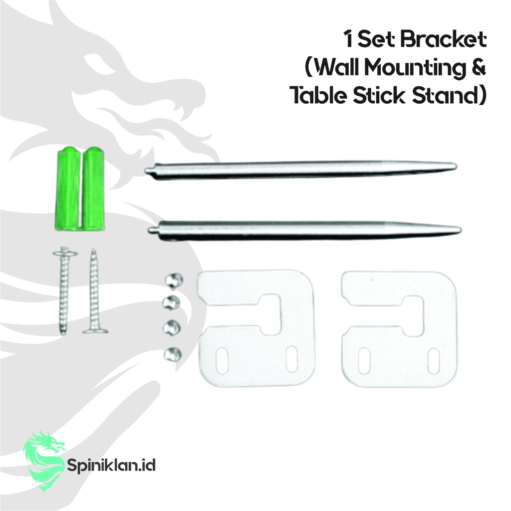 1 Set Table Stick & Wall Bracket for Slim Light Box Spiniklan.id ...