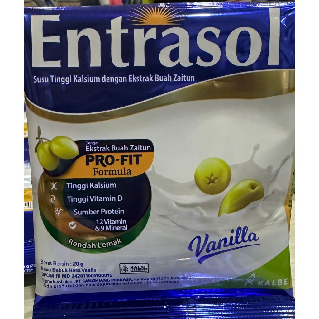 Entrasol Vanilla sachet Milk (1 pack contains 10 sachets) | Shopee Malaysia