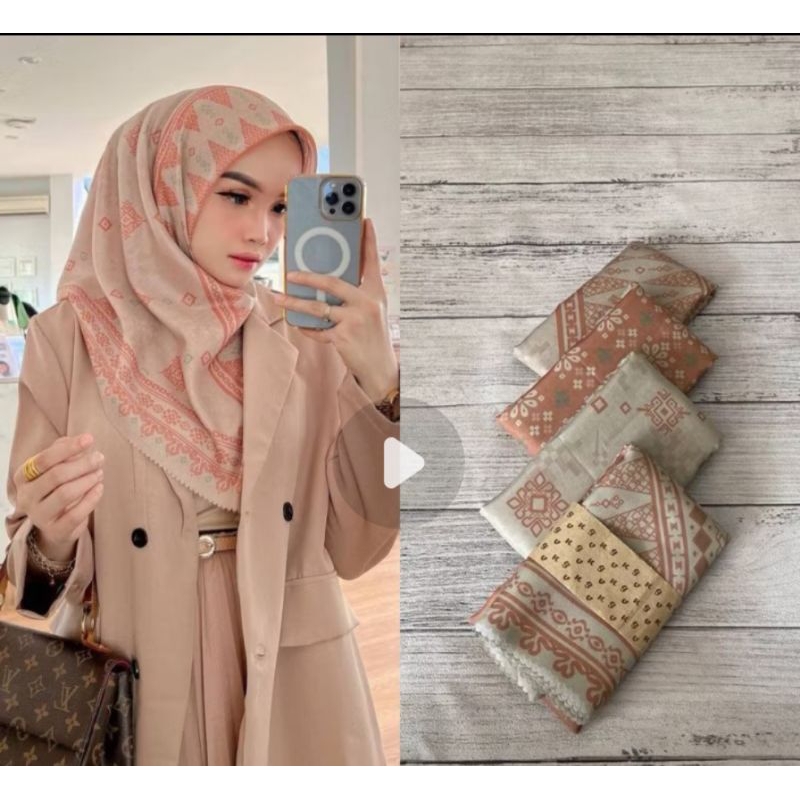 New Rectangular Hijab With Batik motif | Shopee Malaysia