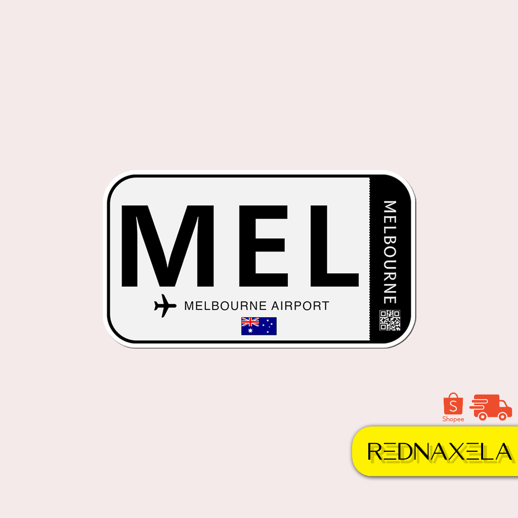 Melbourne Airport Code MEL Sign Sticker Vinyl Sticker | Shopee Malaysia
