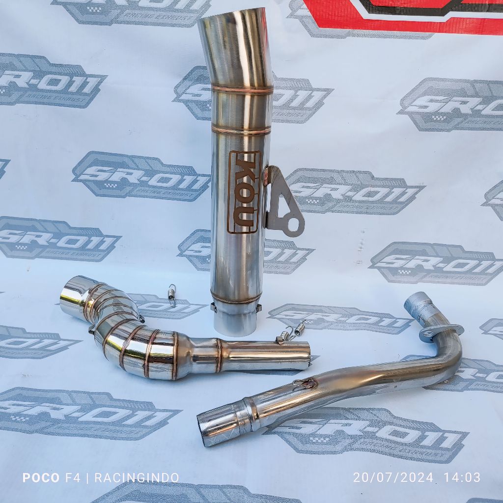 Kou mahachai SUPER OPEN ds4 EXHAUST RACING 1SET OPEN Spec FOR XRM 110/ ...
