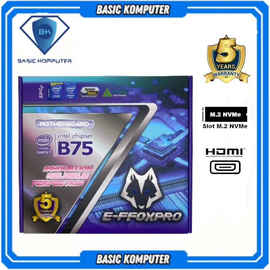 Motherboard EFFOXPRO B75 (LGA1155 / B75 / DDR3 / M2 NVME) B75M OFFICIAL ...