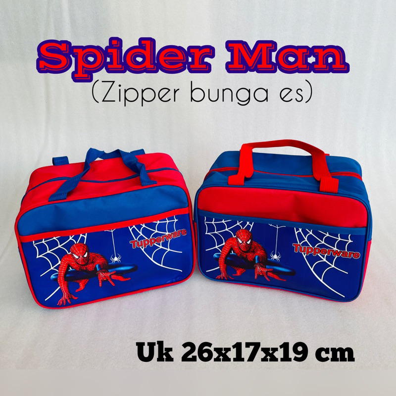 Tupperware Spider Man Bag (ice flower zipper) | Shopee Malaysia