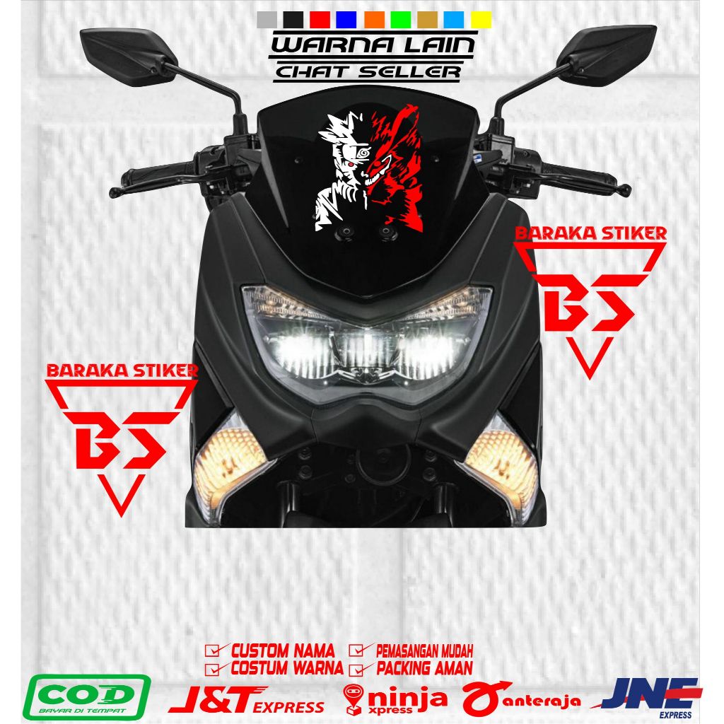 Cutting Naruto Stickers Variations Motorcycle Car Stickers on Visor ...