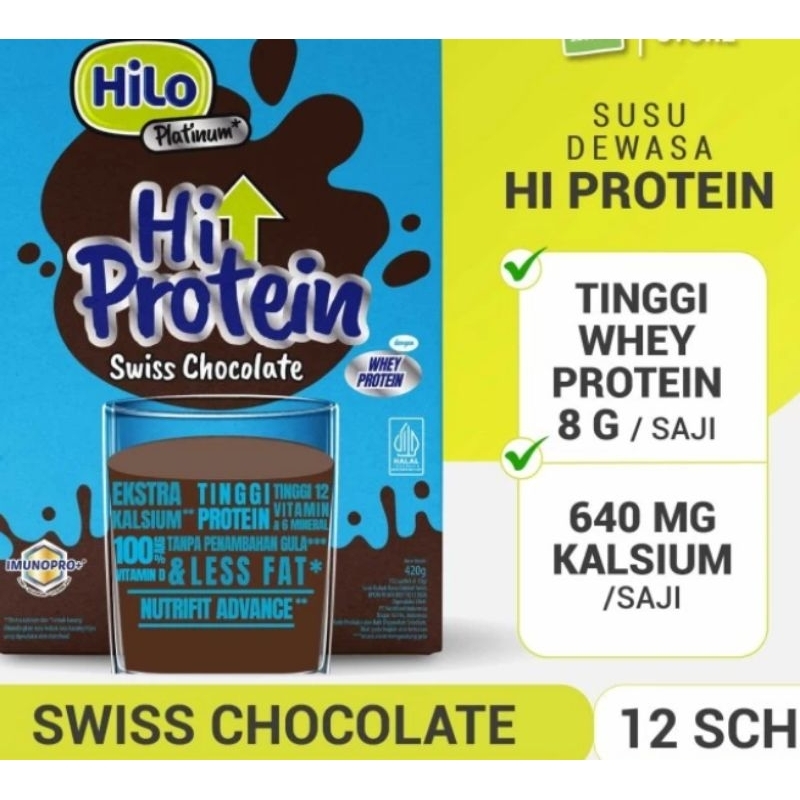 Hilo platinum Hi-Protein Swiss Chocolate 420 gram Chocolate | Shopee ...