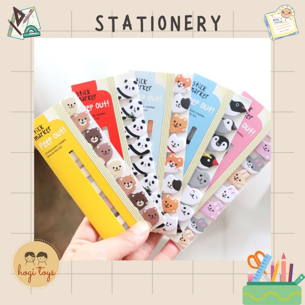 Sticky Notes Memos Mini Paper Sticky Notes with Cute Animal Character ...