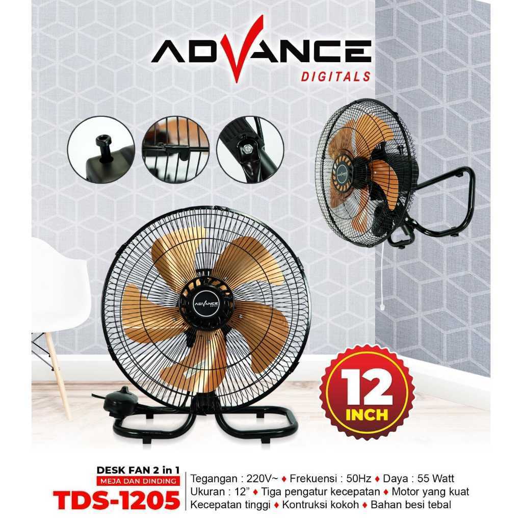Advance TDS 1205 Table And Wall Fan 2IN1 12 inch Iron Fan | Shopee Malaysia