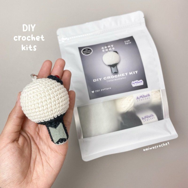 Diy crochet Kit BTS Army Bomb by Amiwa crochet- crochet package for ...