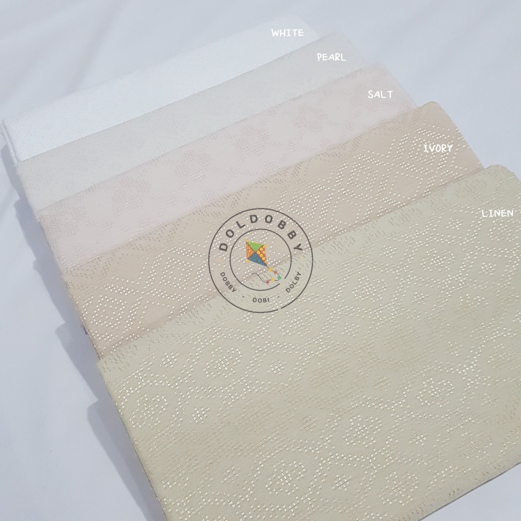 PUTIH KATUN Dobby Dobi Dolby Viscose Cotton Plain Batik Fabric Category ...
