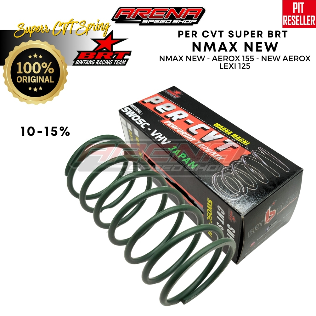 HIJAU BRT Super CVT Spring 10-15% Nmax New - Per CVT Green New Aerox ...