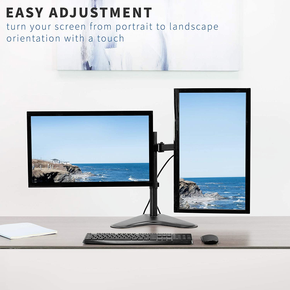 Monitor Bracket Table Mount Dual Arm VESA 100 x 100 13-27 Inch TV ...