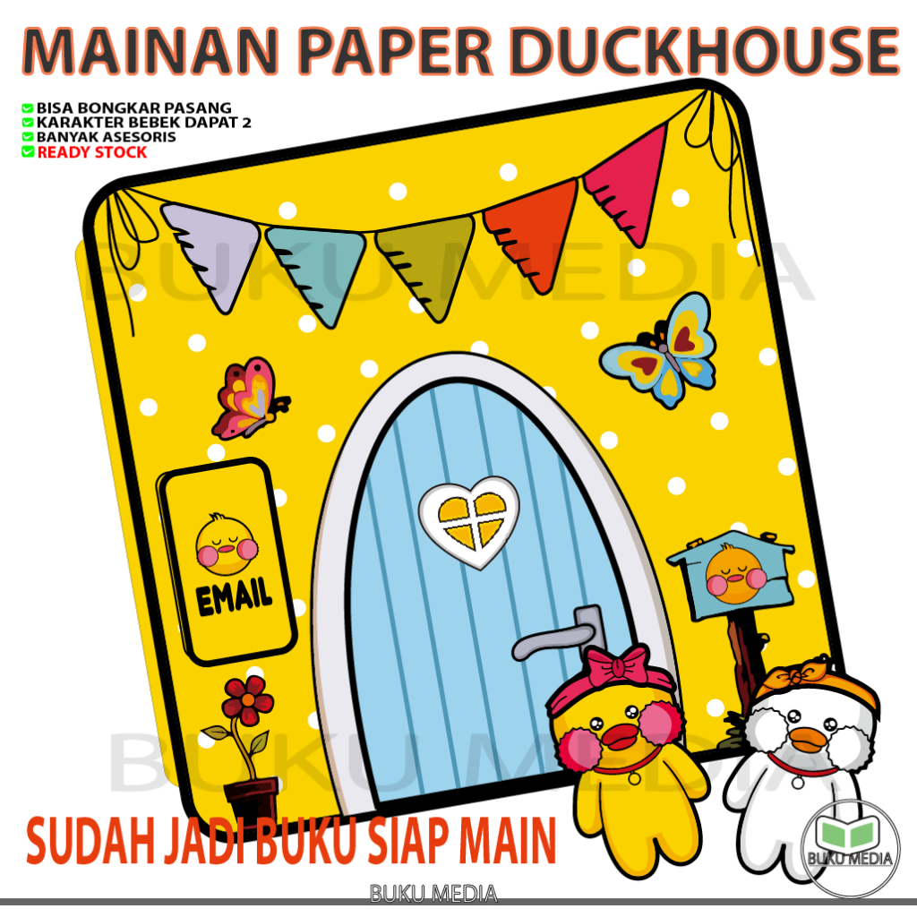 Duck viral Paper Duck house children's educational paper toy paper doll ...