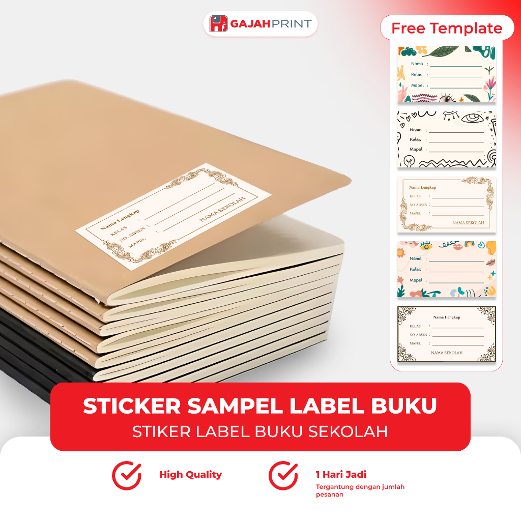 Notebook Name Label Sticker/Children's Book Label Sticker | Shopee Malaysia