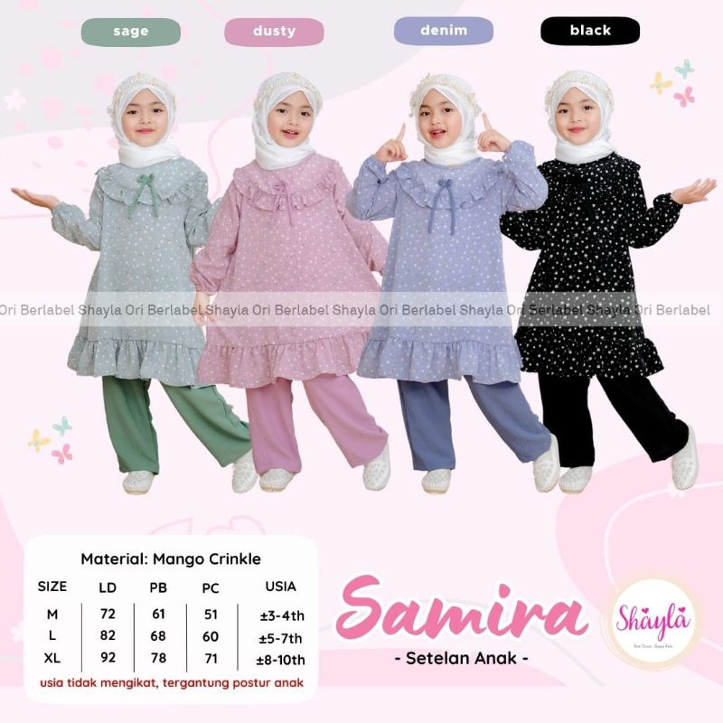 SAMIRA CHILDREN'S TUNIC SET CRINKLEmango Original by Shayla | Shopee ...