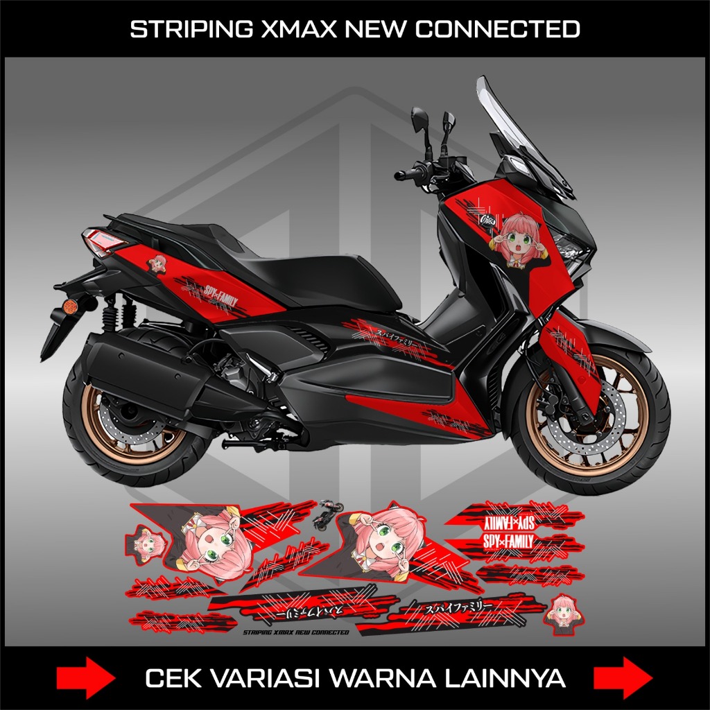 Sticker STRIPING XMAX NEW SPAY X FAMILY Edition/STICKER DECAL XMAX 250 ...