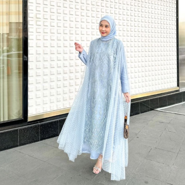 Aura Label - Pauline Dress In Baby Blue | Shopee Malaysia