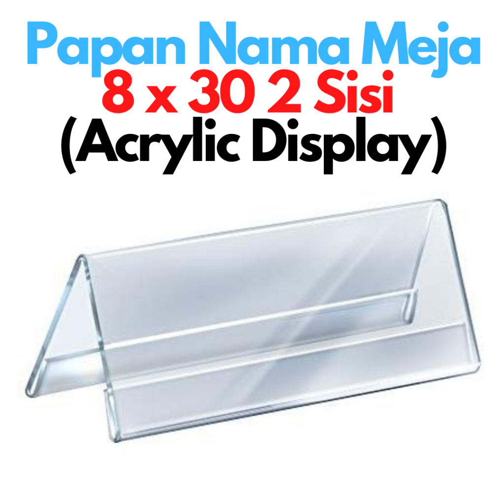 Acrylic table name plate acrylic name desk size 8 x 30 | Shopee Malaysia