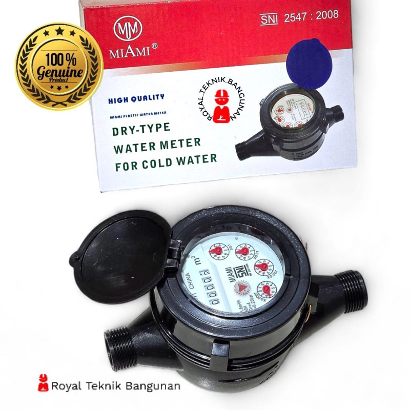 1/ PVC Plastic Body Water Meter SNI PDAM Standard Water Flow Meter ...