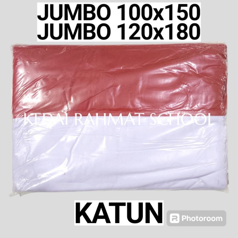 MERAH PUTIH KATUN Jumbo Field Red and White Flag 100 x 150 120 x 180 ...