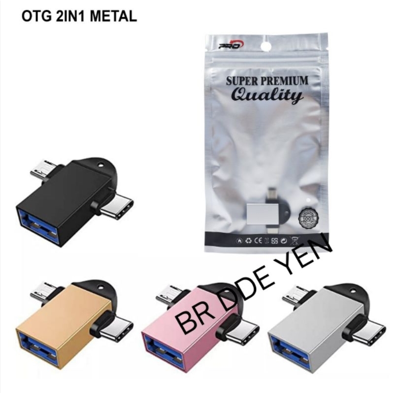 Usb OTG 2 IN 1 MICRO Plug And TYPE C/2Nd Branch OTG For MICRO And TYPE ...