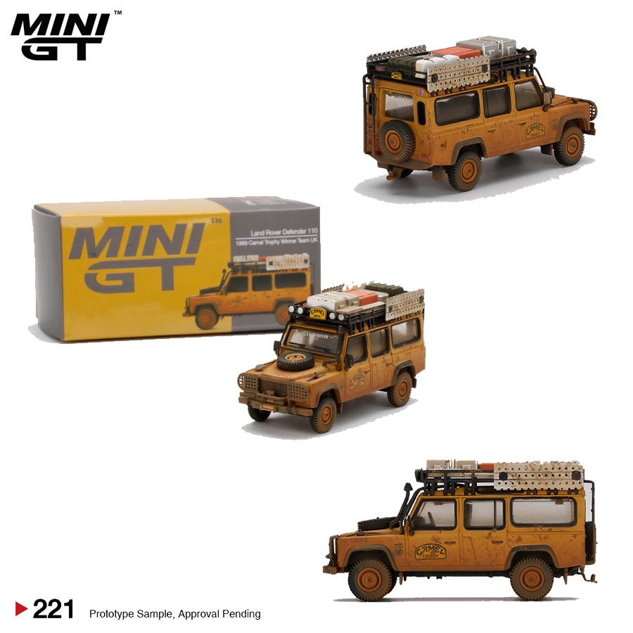 Mini GT Land Rover Defender 110 Team UK 1989 Camel Trophy Winner RHD ...