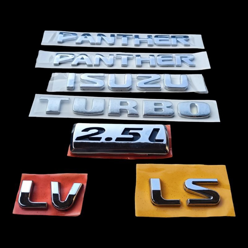 Car logo Emblem logo Emblem Car Writing panther Isuzu Turbo LV LS 2.5L ...