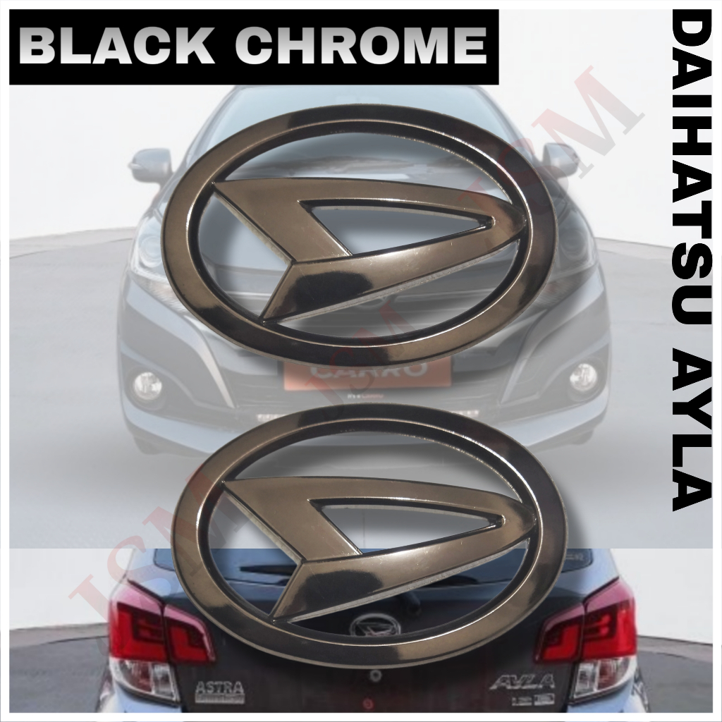 AYLA Black Chrome Logo Emblem/ Front Rear Logo/ DAIHATSU AYLA Logo ...