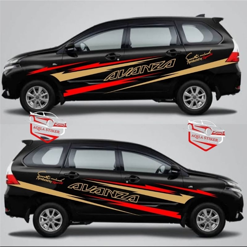 New All New Toyota Avanza Xenia Sigra Car Cutting Striping Stickers ...