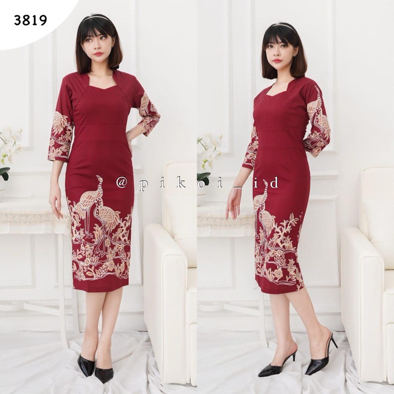 MERAH KEMEJA RED batik Couple for men and women, office uniform / RED ...