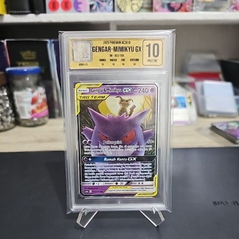 Gengar mimikyu gx golden label egs 10 slab grading pokemon card ...