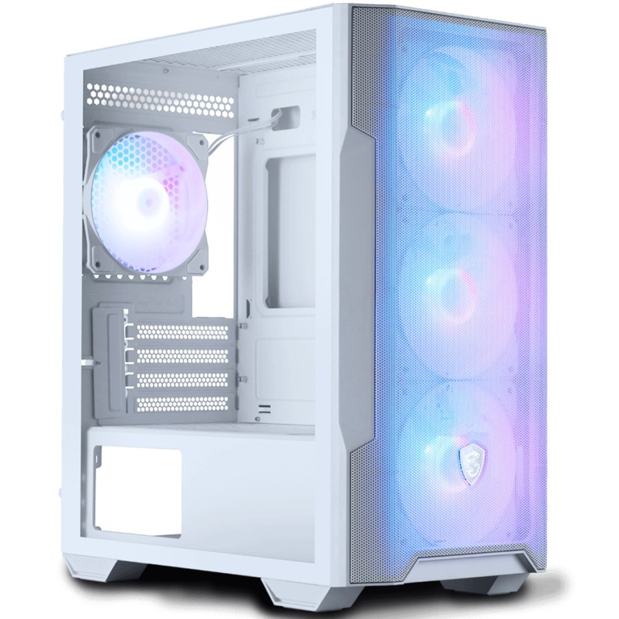 Msi MAG FORGE M100R WHITE MICRO ATX MINI TOWER PC CASE CASING GAMING ...