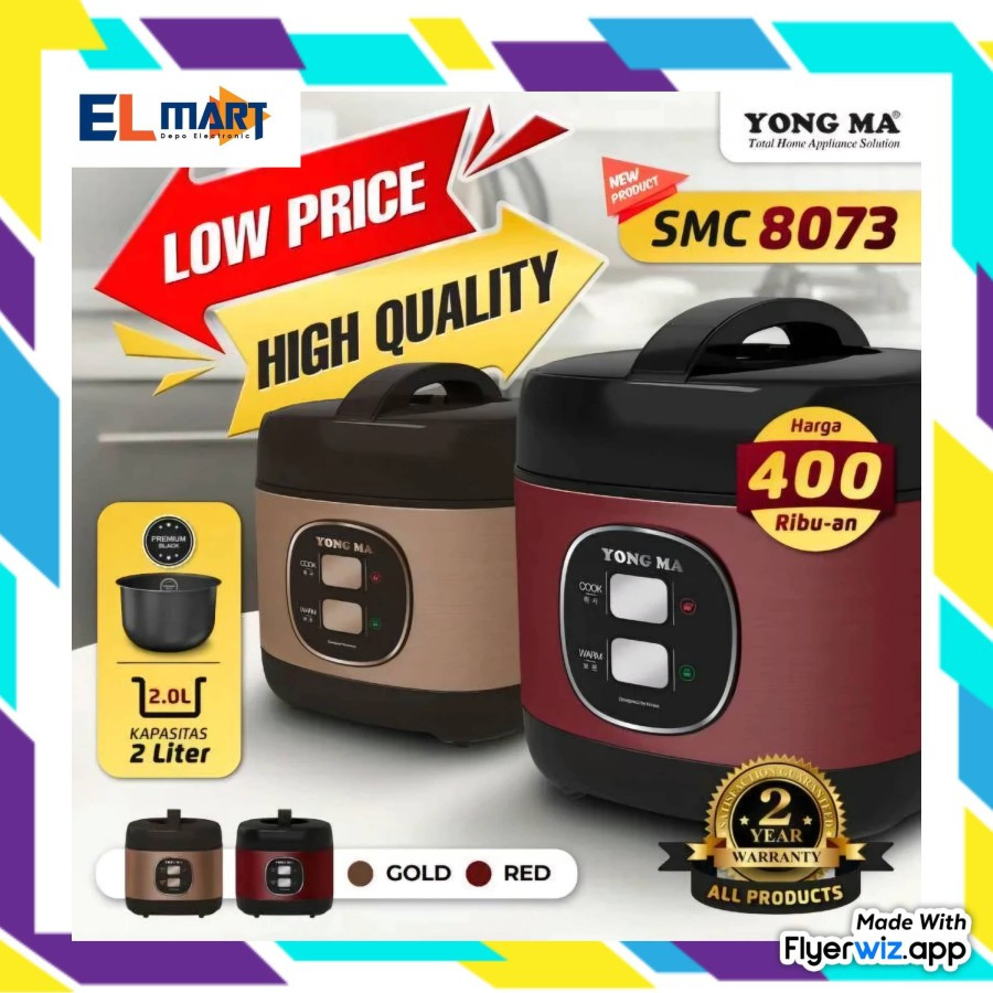 Yongma Magic com 2 Liter SMC 8073 SMC8073 Yong Ma Rice cooker 2L Manual ...