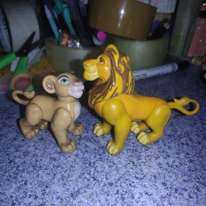Burger King Simba Figure Set 2pcs Mufasa Vintage The Lion King | Shopee ...