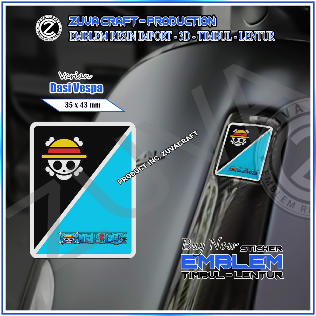 Vespa LOGO EMBLEM STICKER LUFFY CUTE embossed Vespa STICKER Vespa TIE ...
