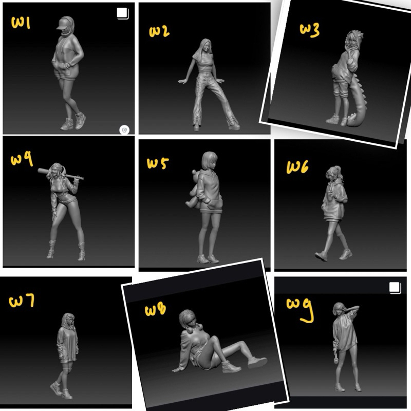 1/64 Women's girl Scale Figure Suitable For Hotwheel miniscale Minigt ...
