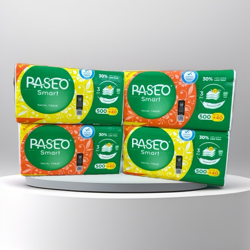 [1 package = 4 pack] Paseo Smart 540 sheets (500+40) 3 Ply Facial ...