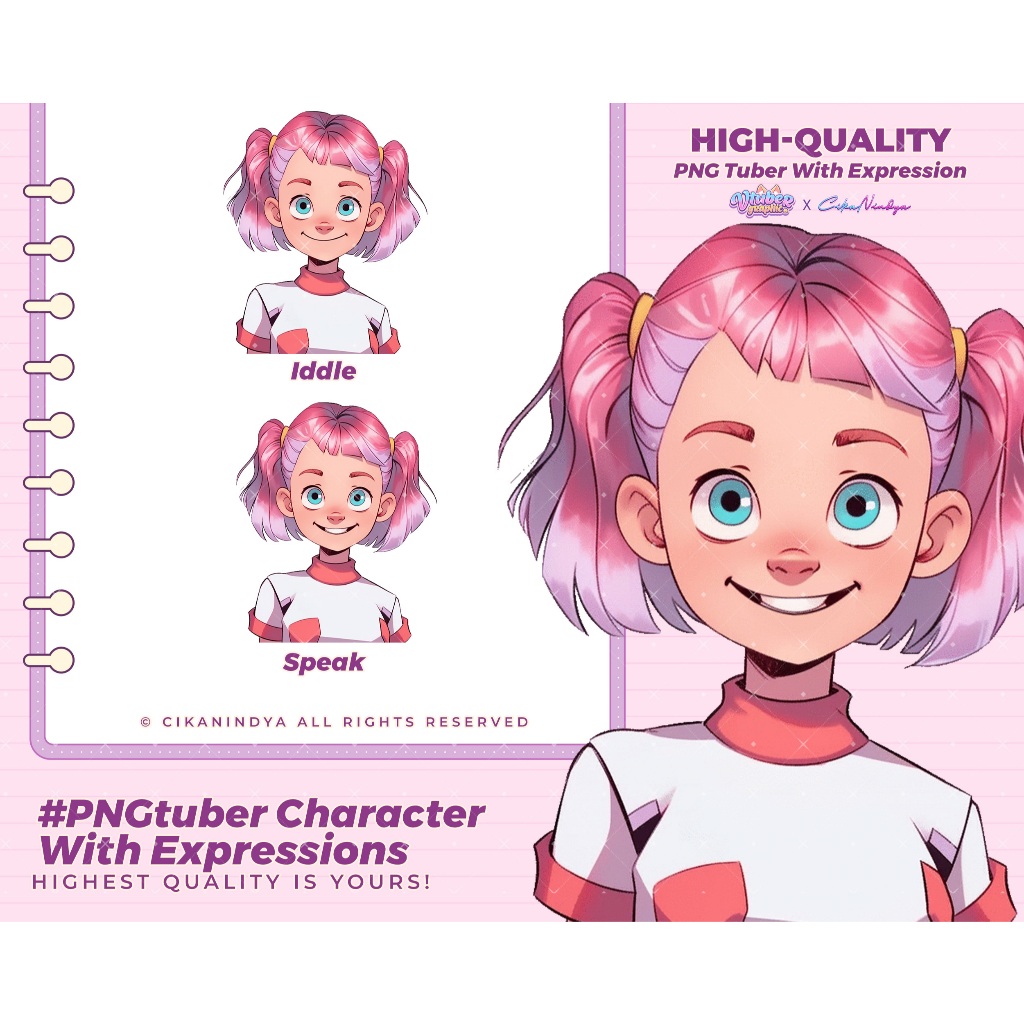 Add a Creative Touch to Your Streams with Cute PNG Tuber, Attractive ...