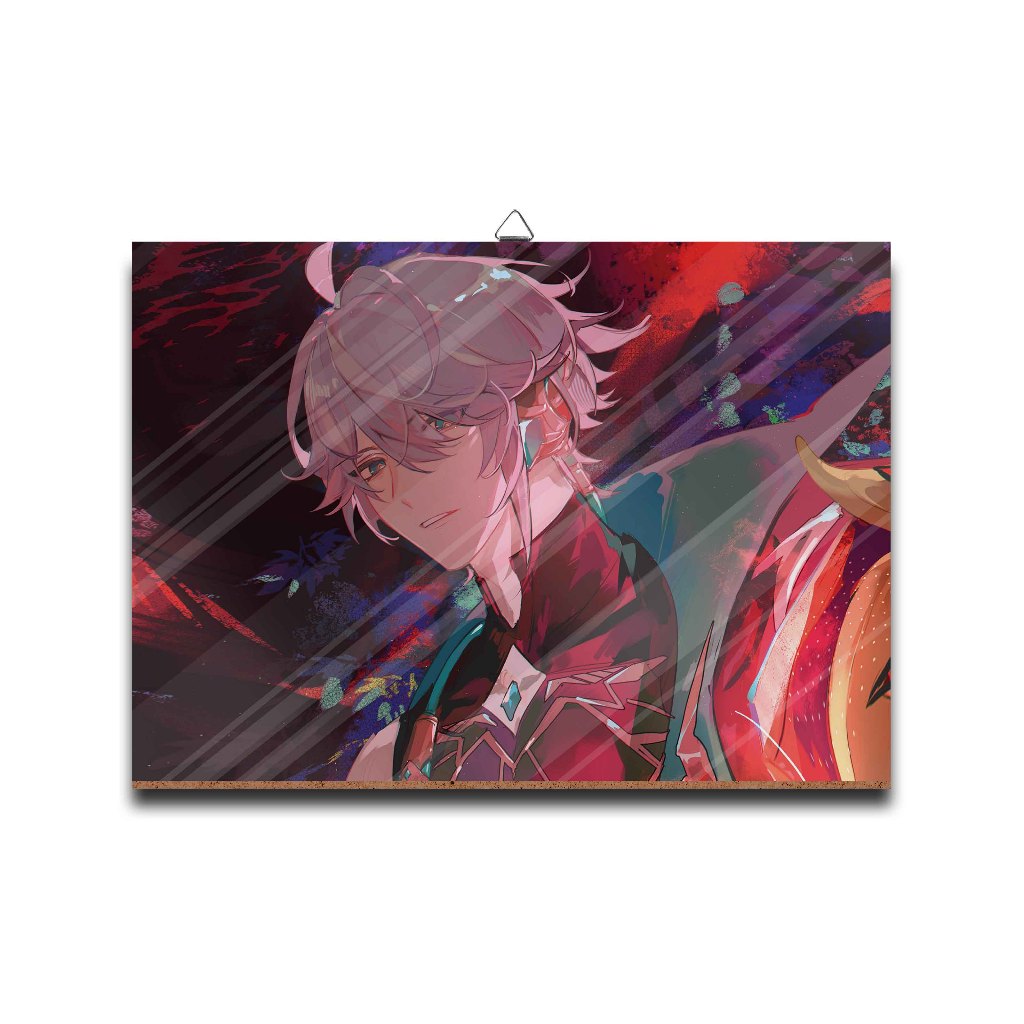 KAYU Alhaitam RED wooden wall Poster - GENSHIN IMPACT MDF material ...