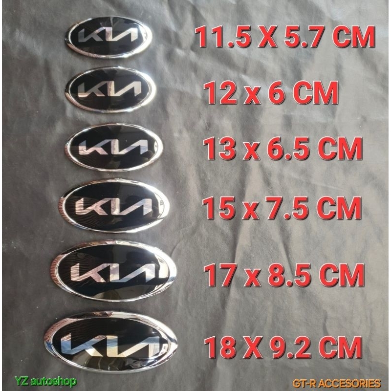 HITAM Kia Logo Emblem (Black Chrome Lux) | Shopee Malaysia