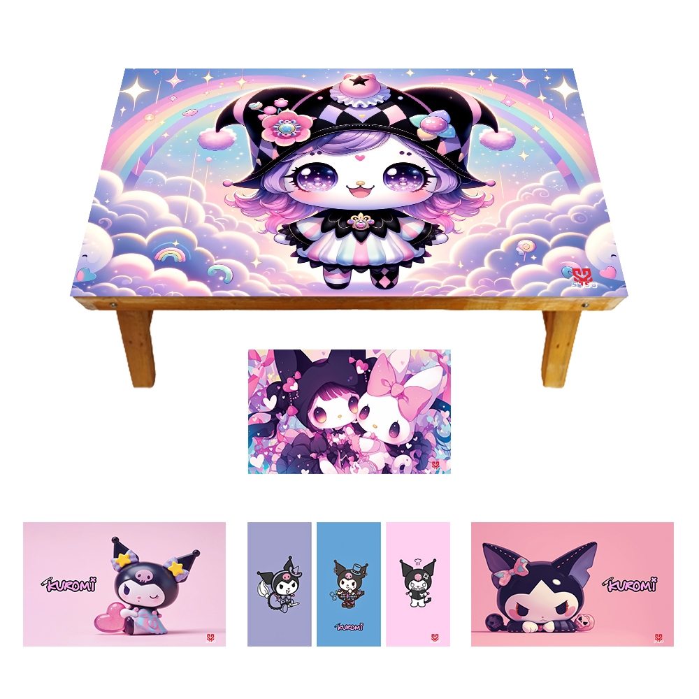KAYU Kuromi Wooden Character Folding Children's Study Table | Shopee ...