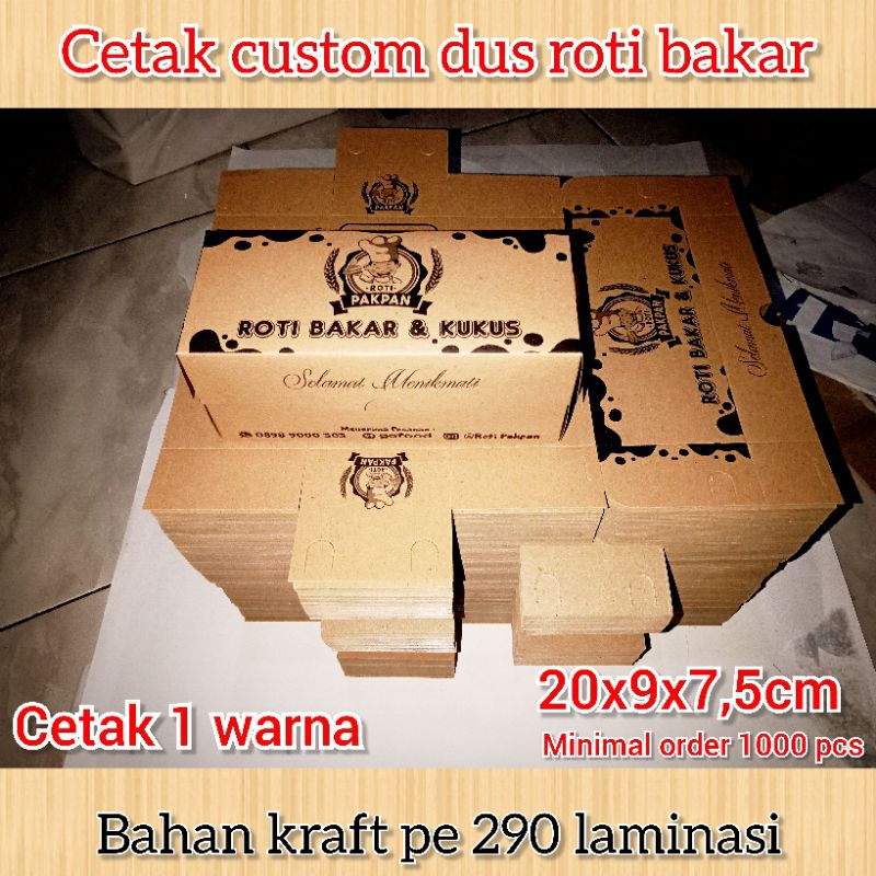 Print custom boxes of bandung toast, 1 portion, minimum 1000 pcs ...