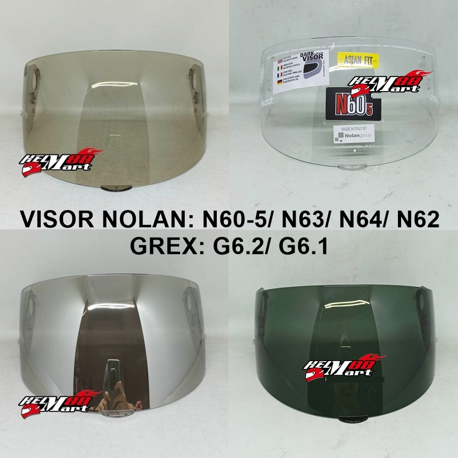 Visor Nolan N60-5/N64/N63/N62/Grex G6.2/G6.1 Glass Helmet Nolan ...