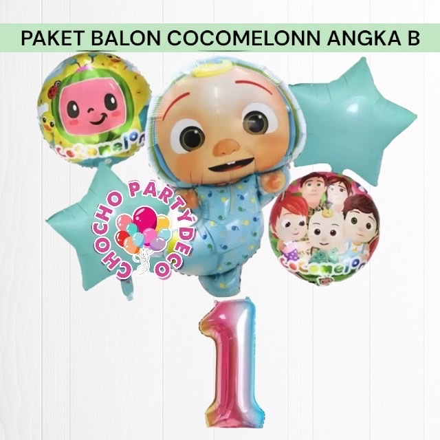 Cocomelon Number B Balloon Package/Cocomelonn Birthday Decoration ...