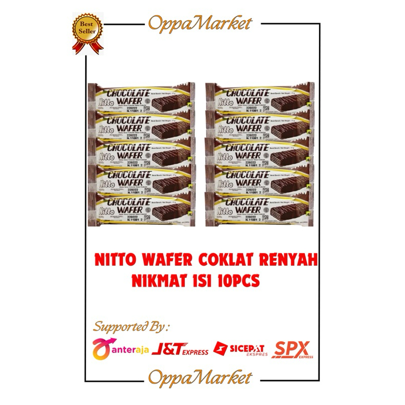Nitto Crispy Chocolate Wafers Nitto Delicious Contents 10PCS | Shopee ...