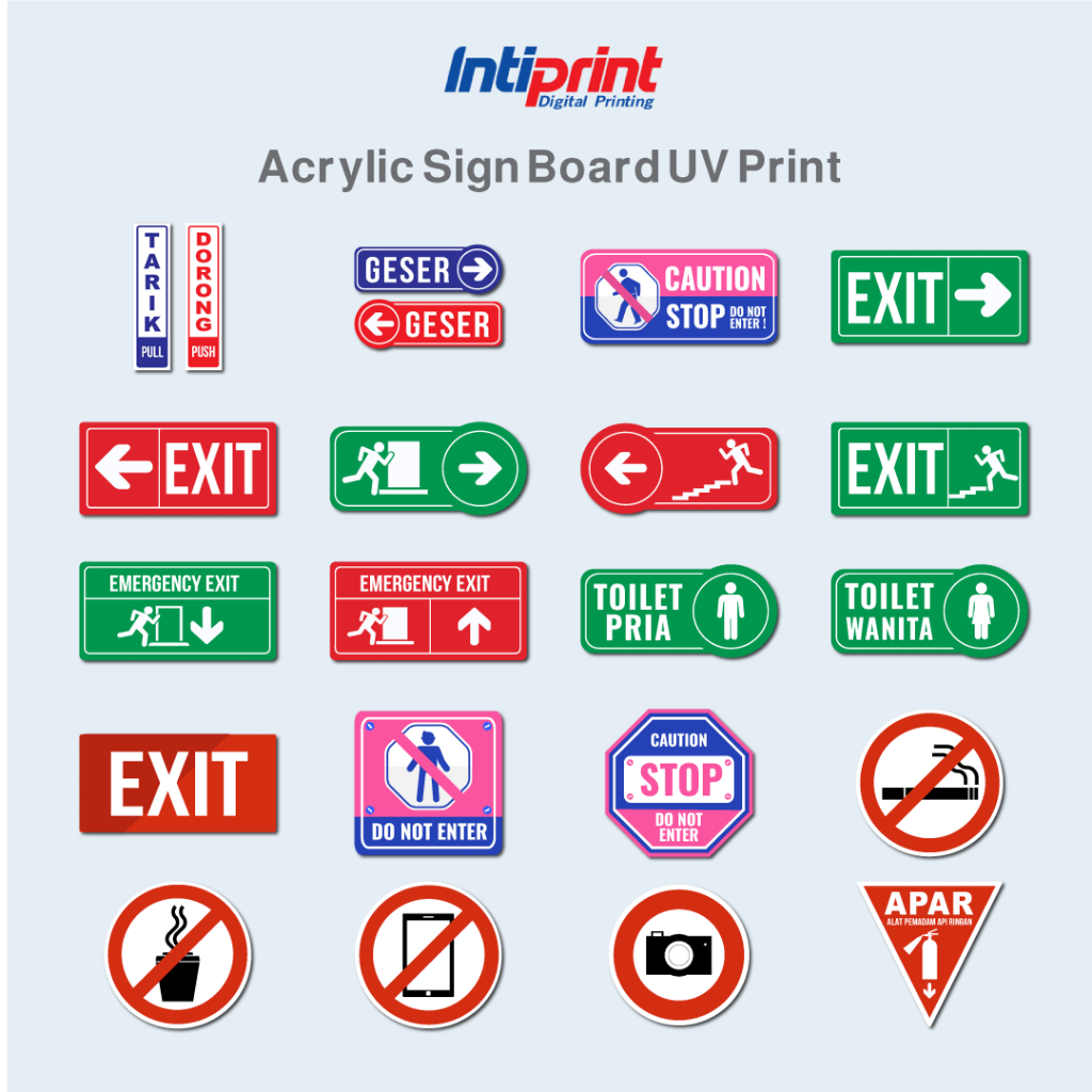 Acrylic Sign Board UV Print / Acrylic Room Sign Board / Custom Acrylic ...
