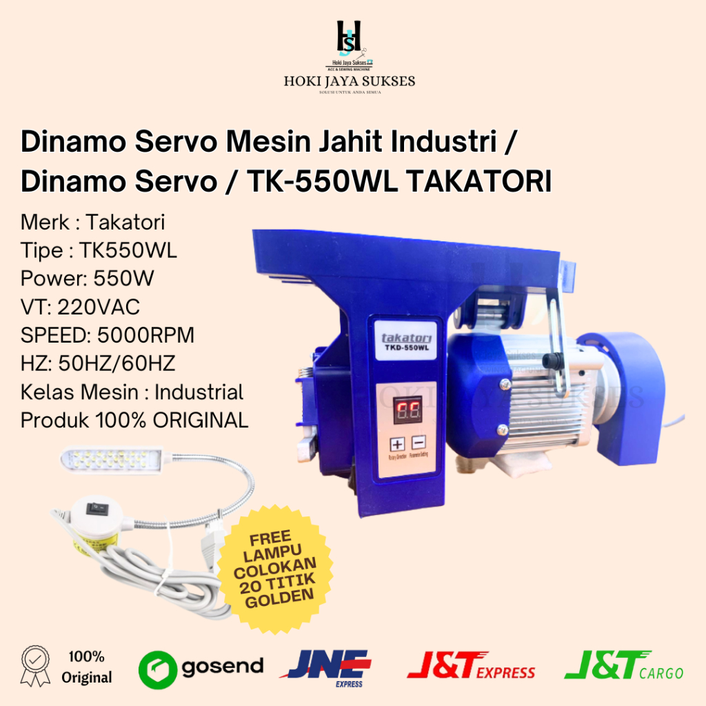 MESIN (FREE 20 POINT GOLDEN PLUG LIGHT) Servo Dynamo TK 550WL TAKATORI ...