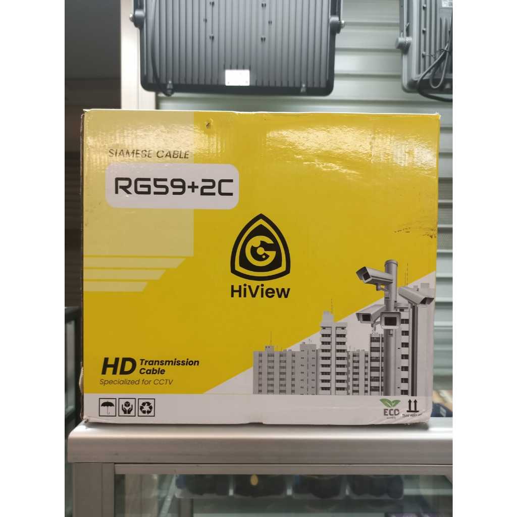 Cctv Coaxial Cable RG 59+2C Hiview 10 Meters | Shopee Malaysia